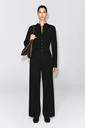 Cos Merino Wool Blend Straight-leg Pants