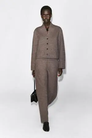 Cos Boiled Wool-blend Shawl-collar Cardigan