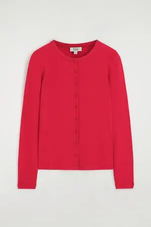 Cos Jersey Cardigan Top - Red