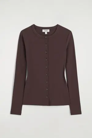 Cos Jersey Cardigan Top - Red