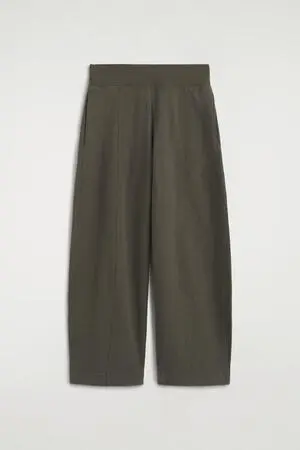 Cos Cotton Barrel-leg Joggers - Brown