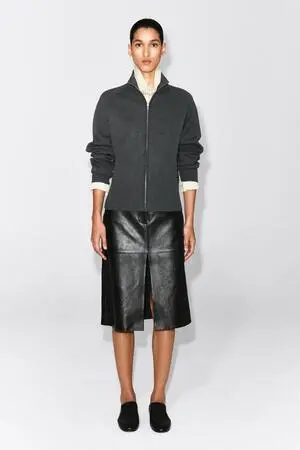 Cos Knitted Mock-neck Zip-up Jacket