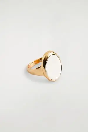 Cos Two-tone Signet Ring - Gold