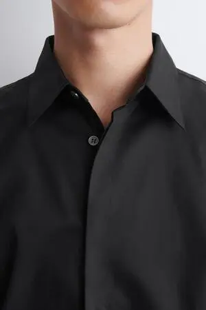 Cos Slim Cotton Shirt - Black