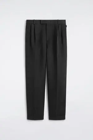 Cos Pleated Wool-blend Relaxed-fit Tapered Pants