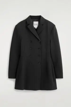 Cos Double-breasted Peplum Blazer - Black