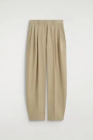 Cos Pleated Tulip Pants - Beige