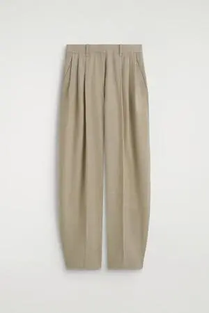 Cos Pleated Tulip Pants - Beige