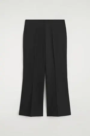Cos Cropped Flared Pants - Black