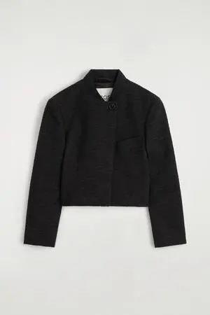 Cos Cropped Structured Jacquard Blazer