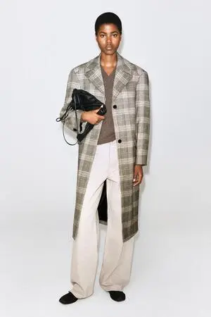 Cos Checked Tailored Long Coat