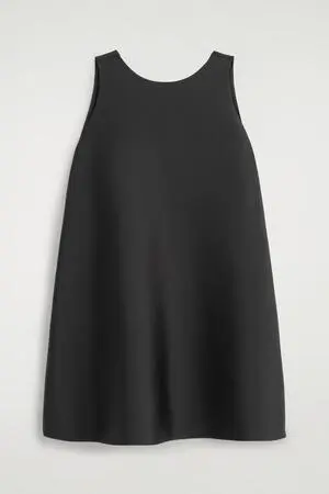 Cos Scuba A-line Mini Dress - Black