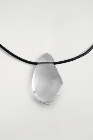 Cos Domed Glass Pendant Necklace