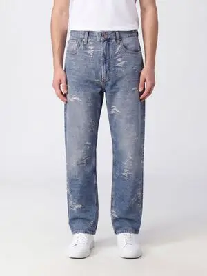 Emporio Armani Wide-leg Denim Jeans With Eagle Logo