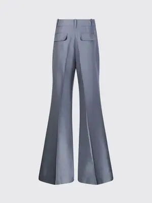 Zimmermann Valiant High-waisted Flared Trousers In Wool And Silk Blend - Blue