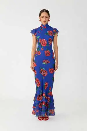SAU LEE Gemma Rosa Maxi Dress