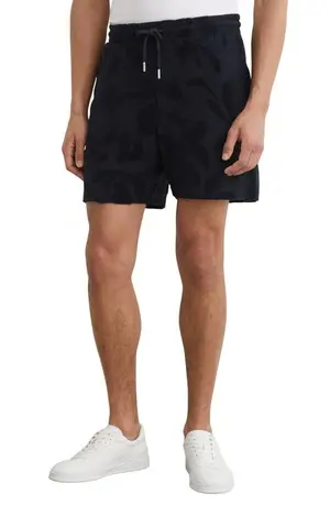 REISS Voss Drawstring Shorts - Navy