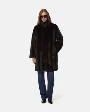 Apparis Blair Shaved Mink Coat - Noir Multi
