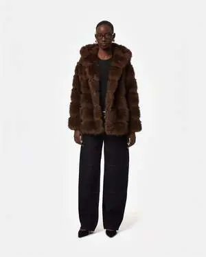 Apparis Cel Mink Hooded Coat