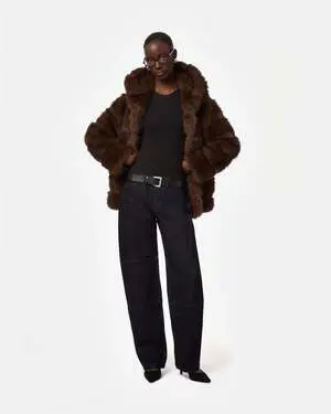 Apparis Cel Mink Hooded Coat