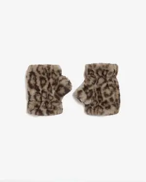 Apparis Ariel Leopard Fingerless Gloves - Light Leopard