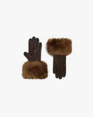 Apparis Betty Mink Gloves - Brown/mink
