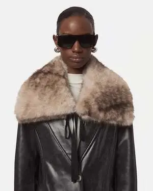 Apparis Eliza Mink Collar - Grey Mink