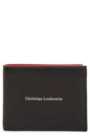 CHRISTIAN LOUBOUTIN Canopy Bifold Leather Wallet - Bk01 - Black