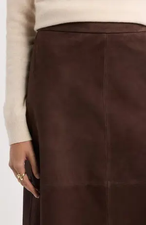 Nordstrom Suede A-line Skirt