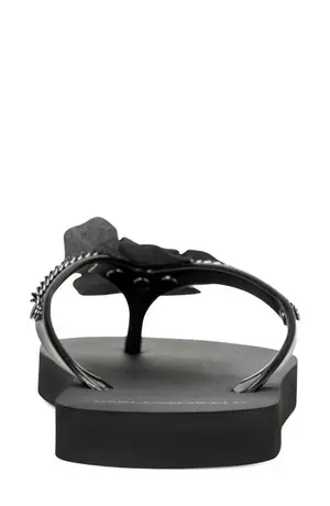 Karl Lagerfeld Paris Zemira Flower Flip Flop - Black