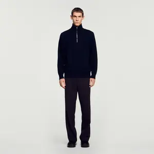 Sandro Boxy Zip Sweater