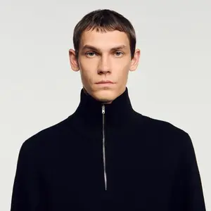 Sandro Boxy Zip Sweater