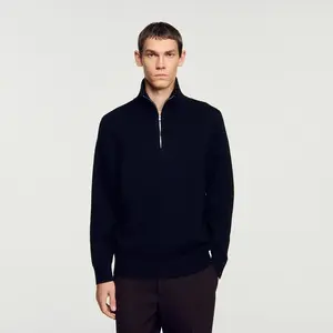 Sandro Boxy Zip Sweater