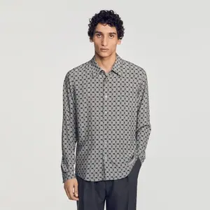 Sandro Chain Print Shirt - Grey