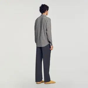 Sandro Chain Print Shirt - Grey