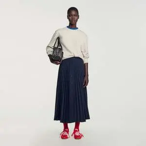 Sandro Long Pleated Skirt