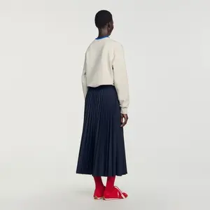 Sandro Long Pleated Skirt