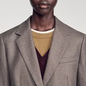 Sandro Wool Tailored Jacket With Notch Lapel
