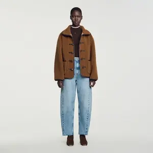 Sandro Short Faux Fur Coat