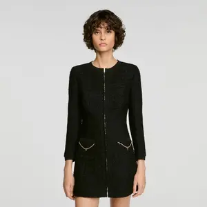Sandro Short Dress With Metal Chain