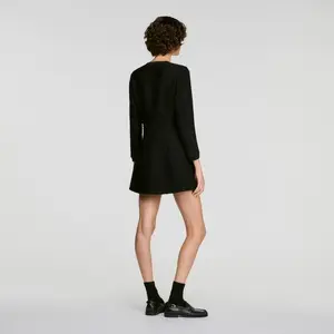Sandro Short Dress With Metal Chain
