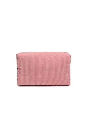 URBAN ESSENTIALS Cordially Yourscorduroy Cosmetic & Travel Organizer Pouch - Blush