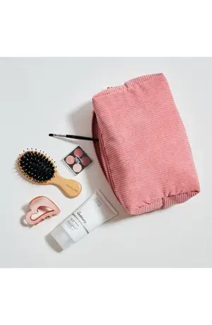 URBAN ESSENTIALS Corduroy Cosmetic & Travel Organizer Pouch