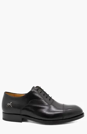 CAVALINHO Lusitano Leather Cap Toe Oxford Shoes - Black