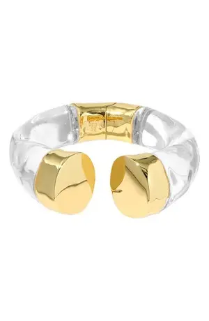 Alexis Bittar Liquid Lucite Large Capped Hinge Cuff