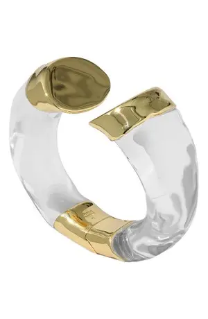 Alexis Bittar Liquid Lucite Large Capped Hinge Cuff