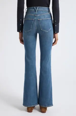 Veronica Beard Crosbie High Waist Slim Wide Leg Jeans