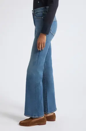 Veronica Beard Crosbie High Waist Slim Wide Leg Jeans