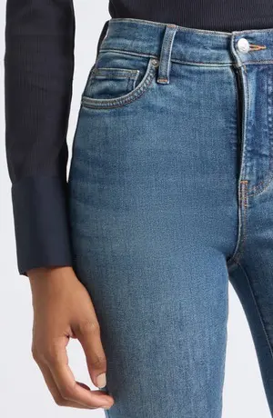 Veronica Beard Crosbie High Waist Slim Wide Leg Jeans
