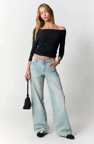 PACSUN Low Rise Baggy Jeans